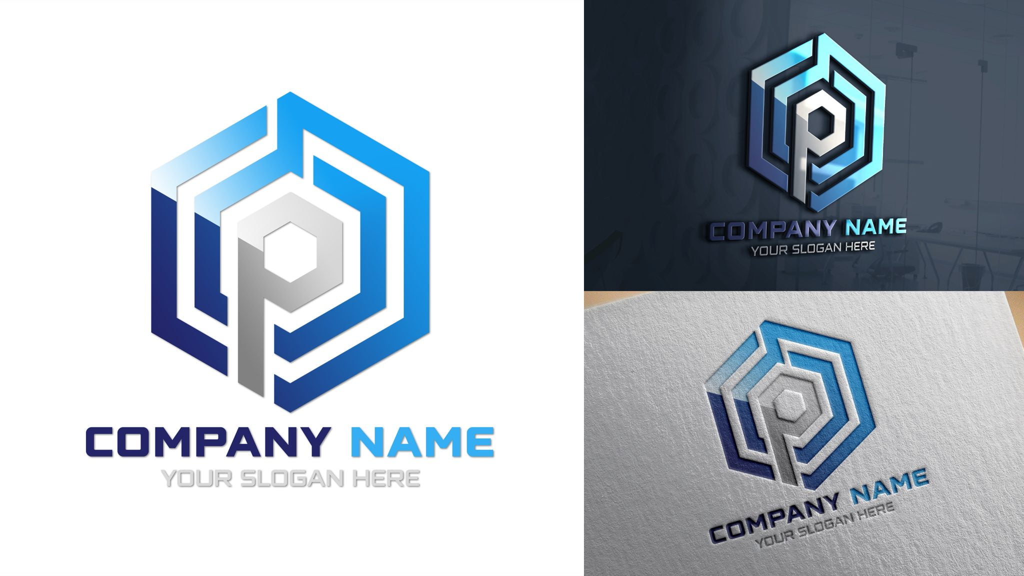 Letter P Crypto Coin Blockchain Logo Design – GraphicsFamily
