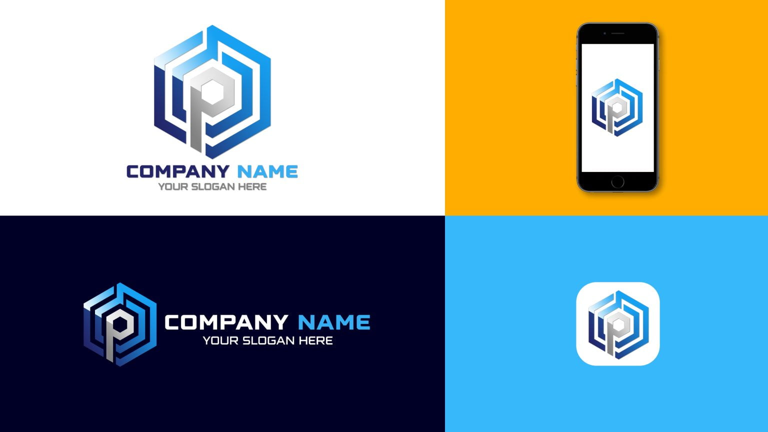 Letter P Crypto Coin Blockchain Logo Design – GraphicsFamily