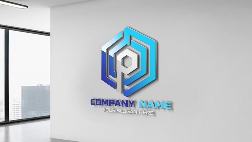 Letter P Crypto Coin Blockchain Logo Design – GraphicsFamily