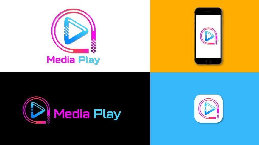 Media Play Logo Design – GraphicsFamily