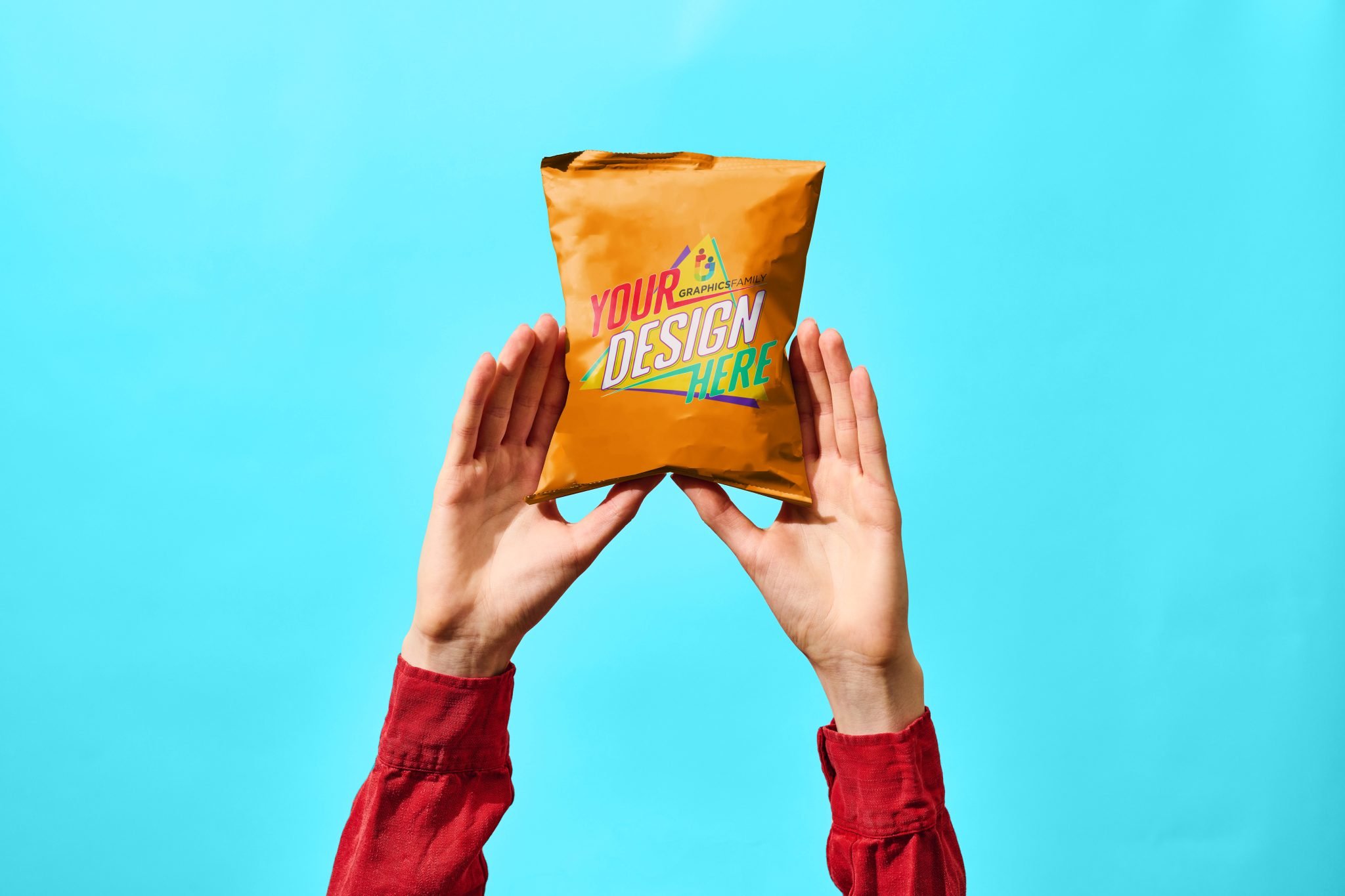 Snack packet design mockup – GraphicsFamily