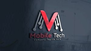 Mobile Tech Logo Design – GraphicsFamily
