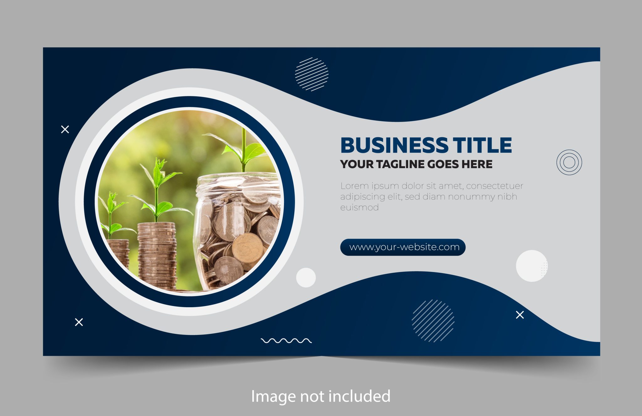 Abstract website banner with modern shapes – GraphicsFamily