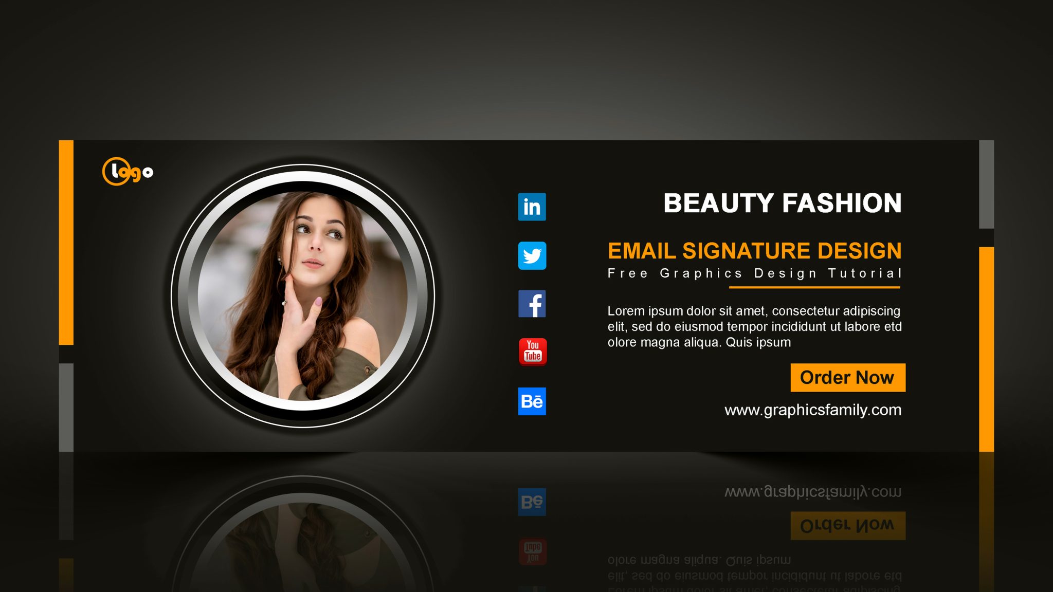 Black Email Signature Design – GraphicsFamily