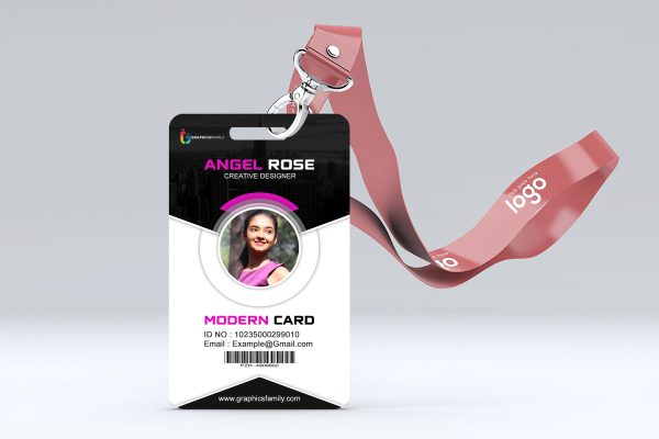 Black Modern Id Card Design – GraphicsFamily