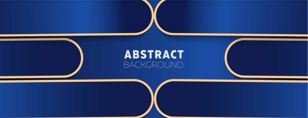 Blue Gradient with Rounded Golden Lines Background Template ...