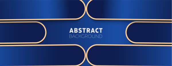 Blue Gradient with Rounded Golden Lines Background Template ...