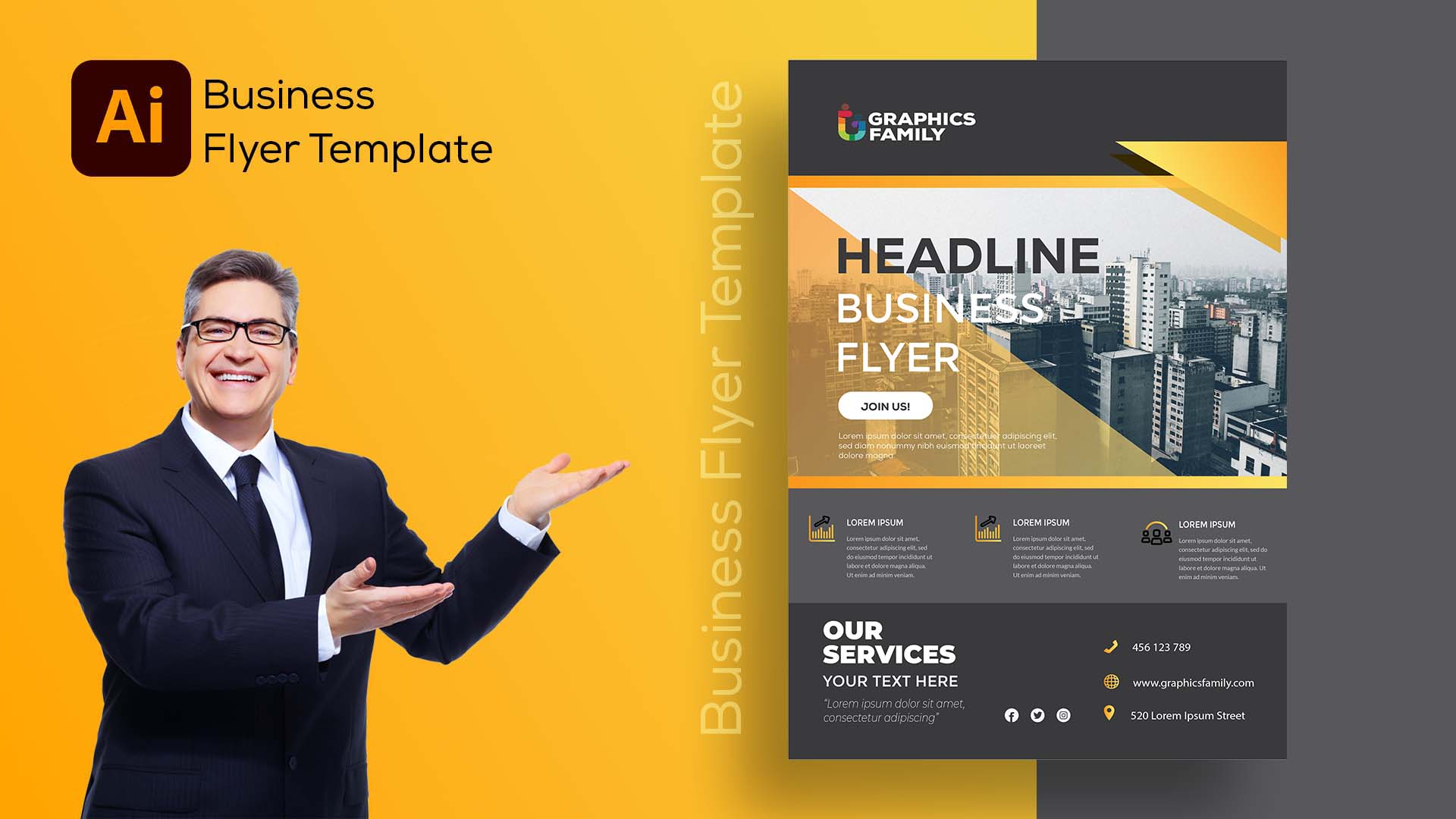 Business Flyer Template GraphicsFamily