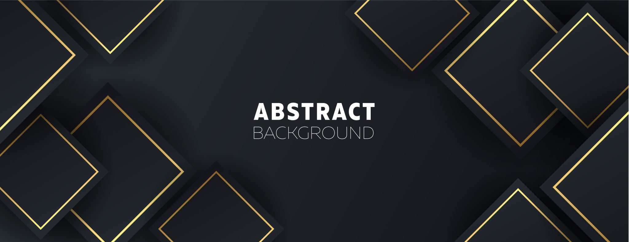 Dark Background Template with Golden Squares – GraphicsFamily