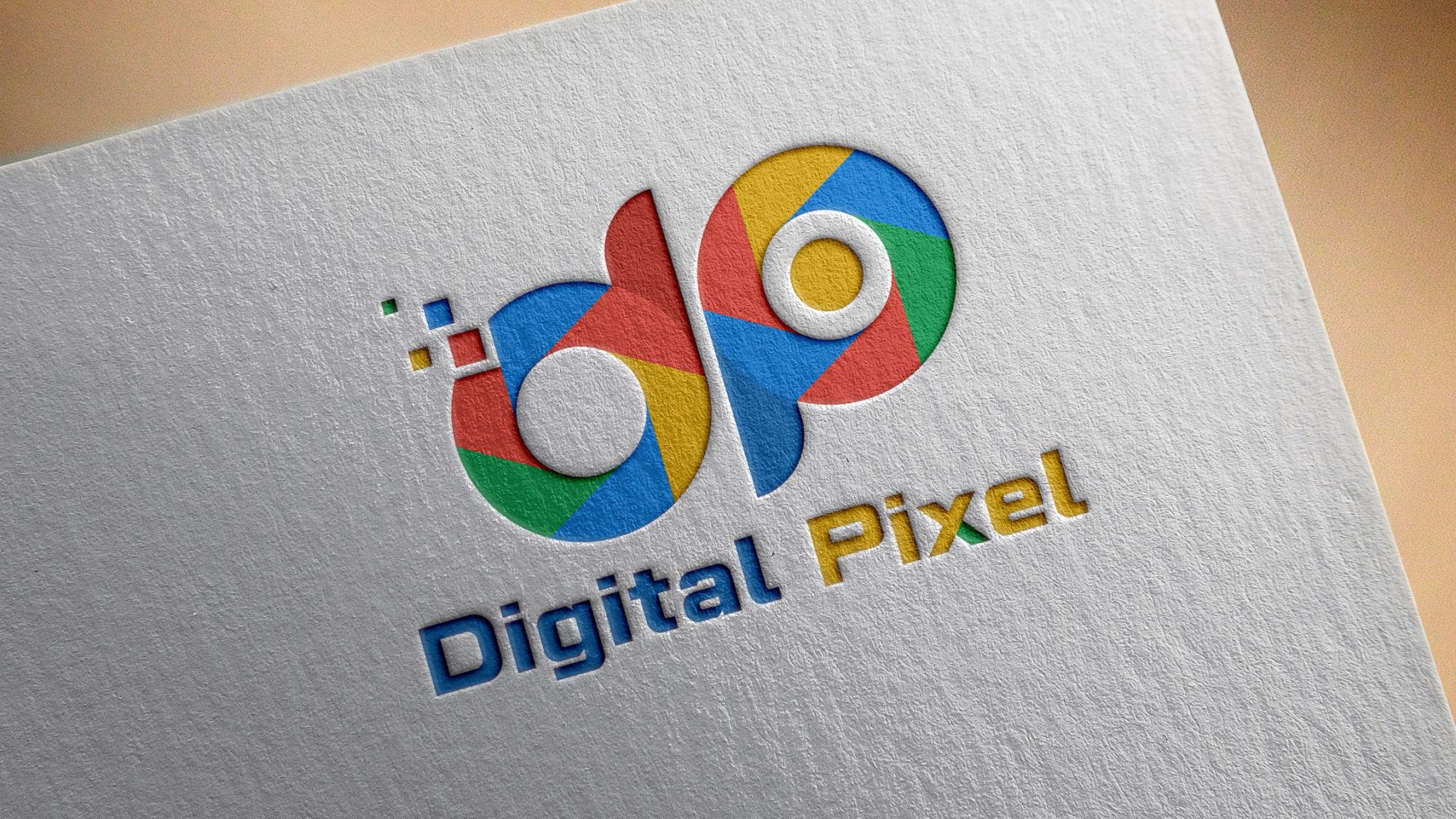 Free Digital Pixel DP Letters Logo Design Template – GraphicsFamily