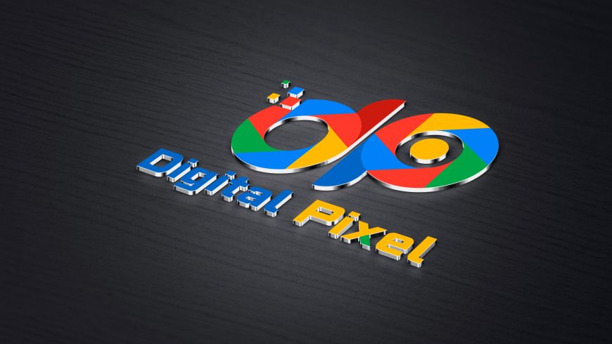 Free Digital Pixel DP Letters Logo Design Template – GraphicsFamily