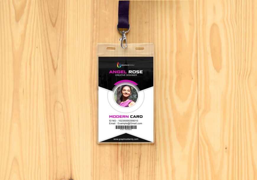 Black Modern Id Card Design – GraphicsFamily