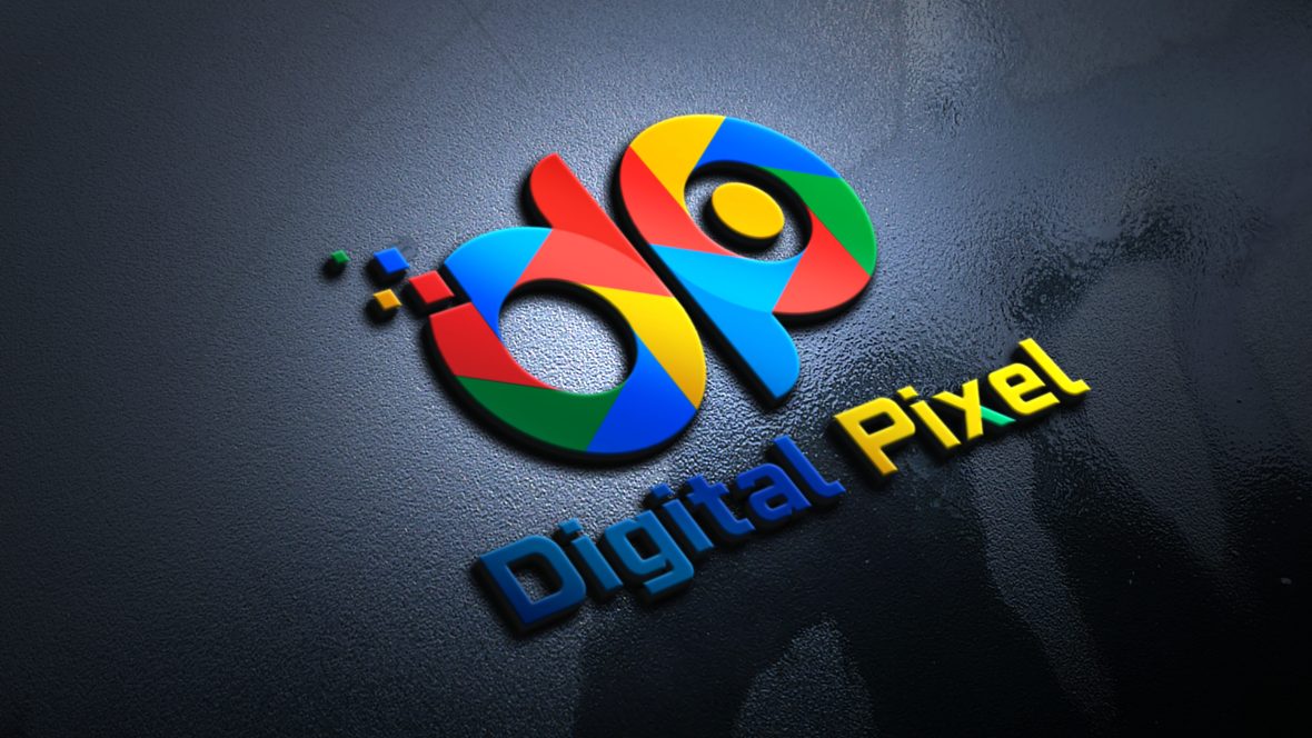 Free Digital Pixel DP Letters Logo Design Template – GraphicsFamily