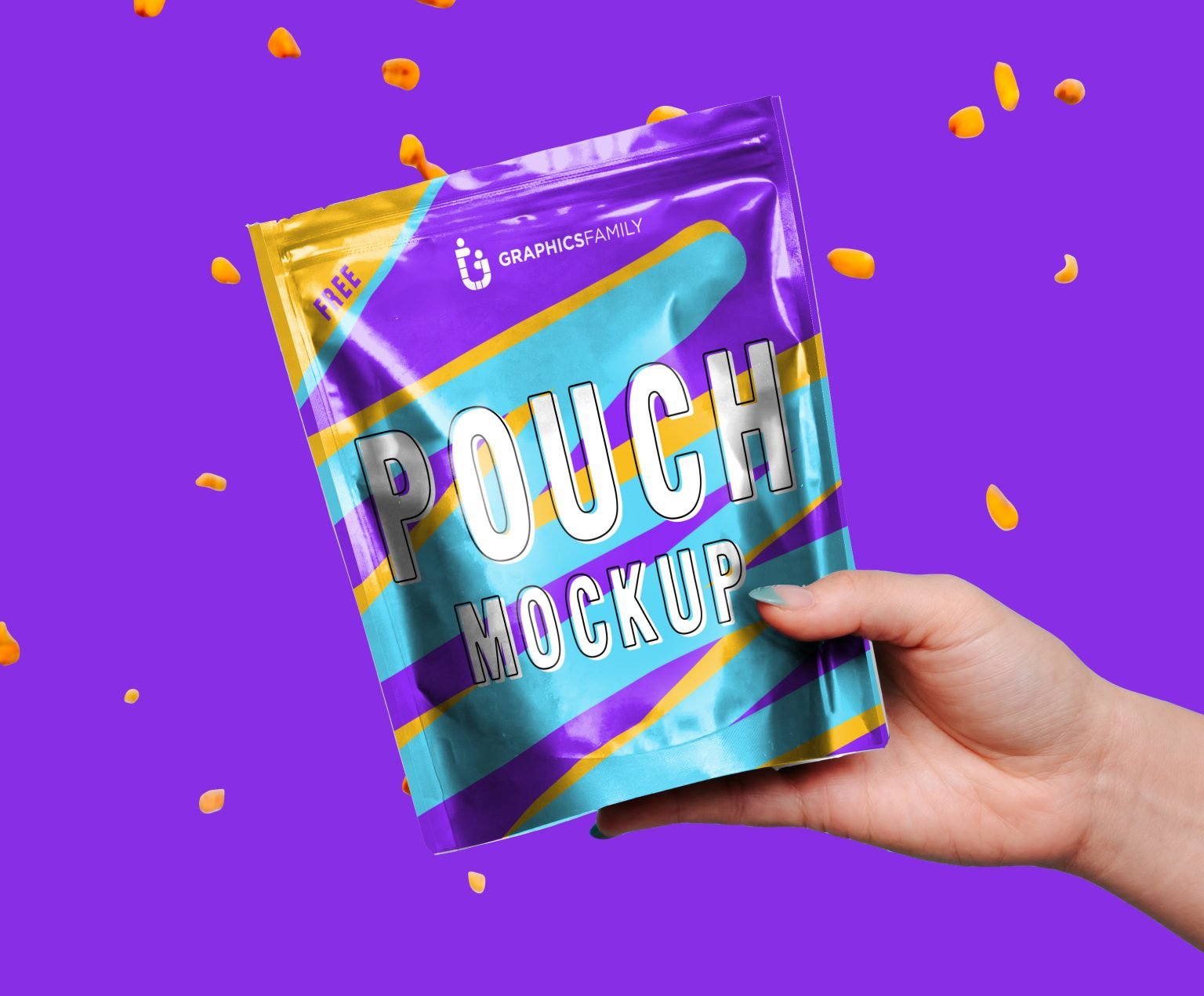 Pouch Design Mockup – GraphicsFamily