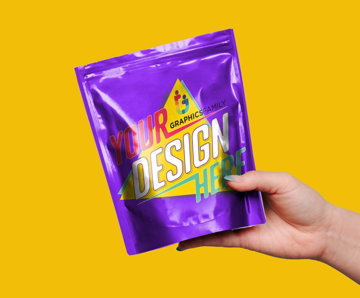 Pouch Design Mockup – GraphicsFamily