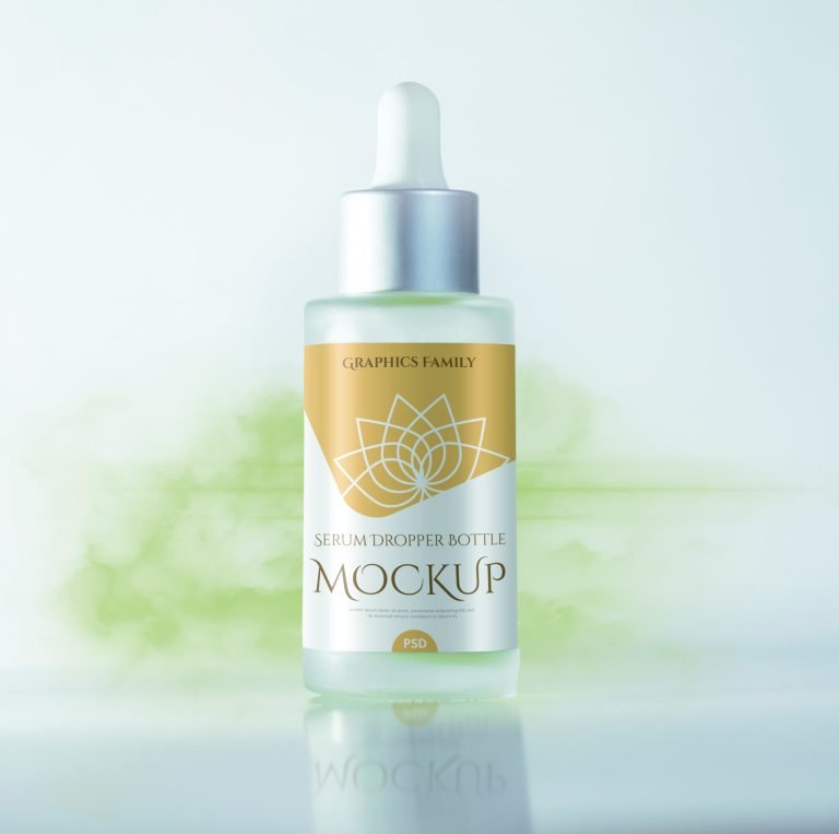 Serum Bottle Design Mockup – GraphicsFamily