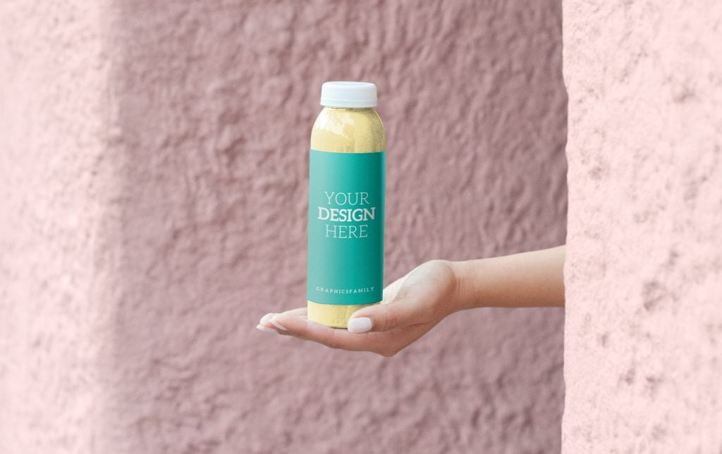 Smoothie Bottle Design Mockup – GraphicsFamily