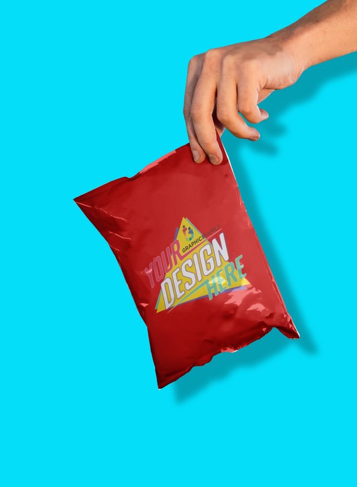 Snack Packet Design Mockup – GraphicsFamily
