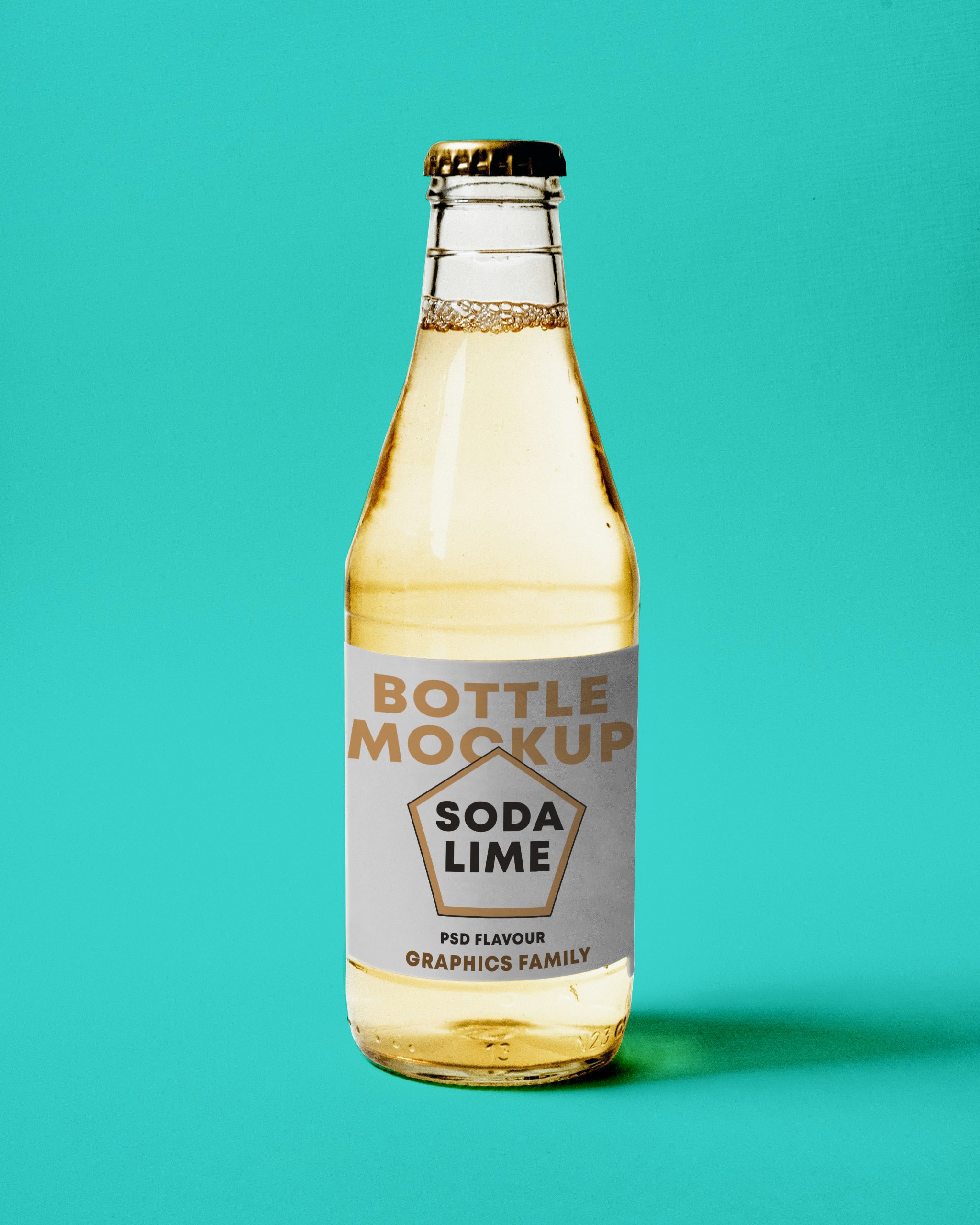 Soda Bottle Label Design Mockup GraphicsFamily
