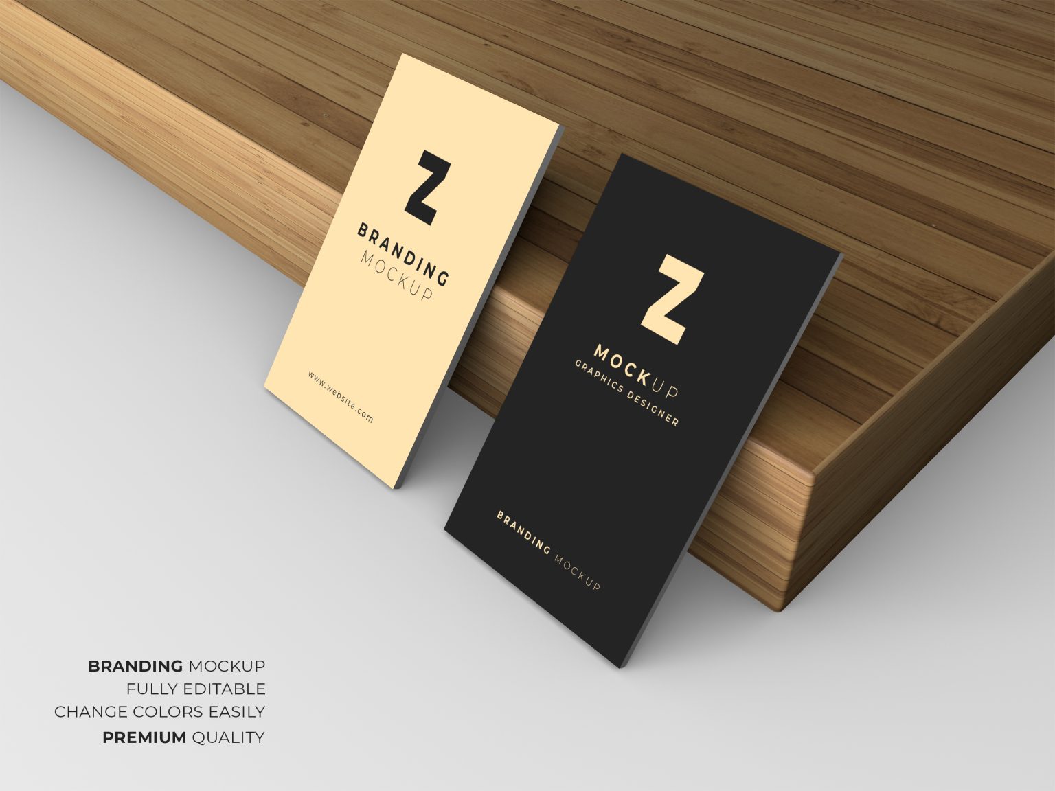Standing Business Card Mockup – GraphicsFamily