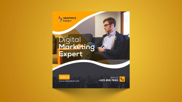 Digital Marketing Expert Social Media Post Design Template – GraphicsFamily