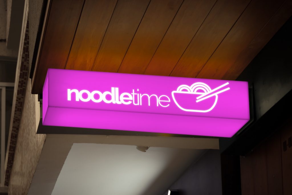 Glowing Bar Sign Design Mockup – GraphicsFamily