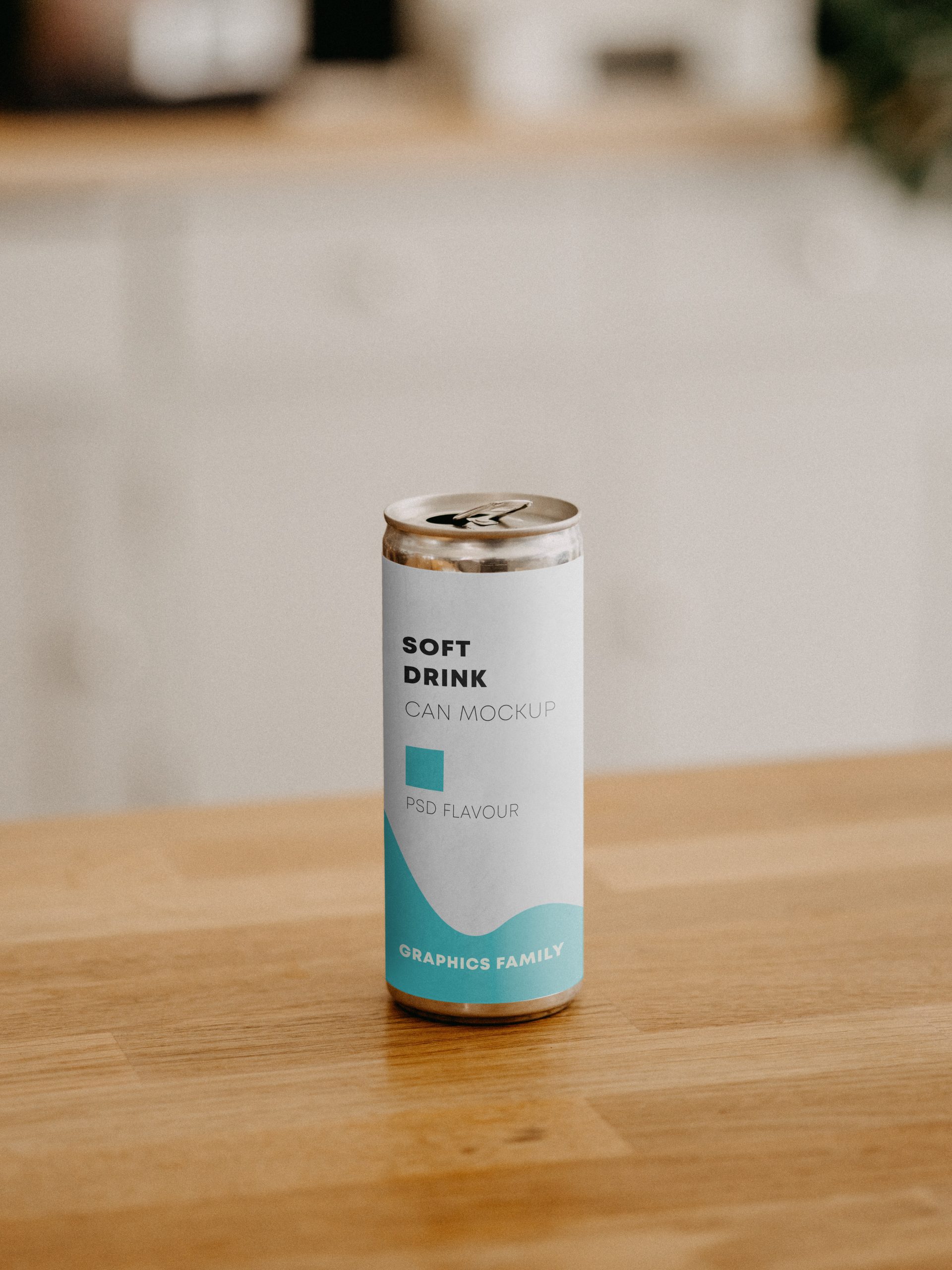 Minimal soft drink design mockup – GraphicsFamily