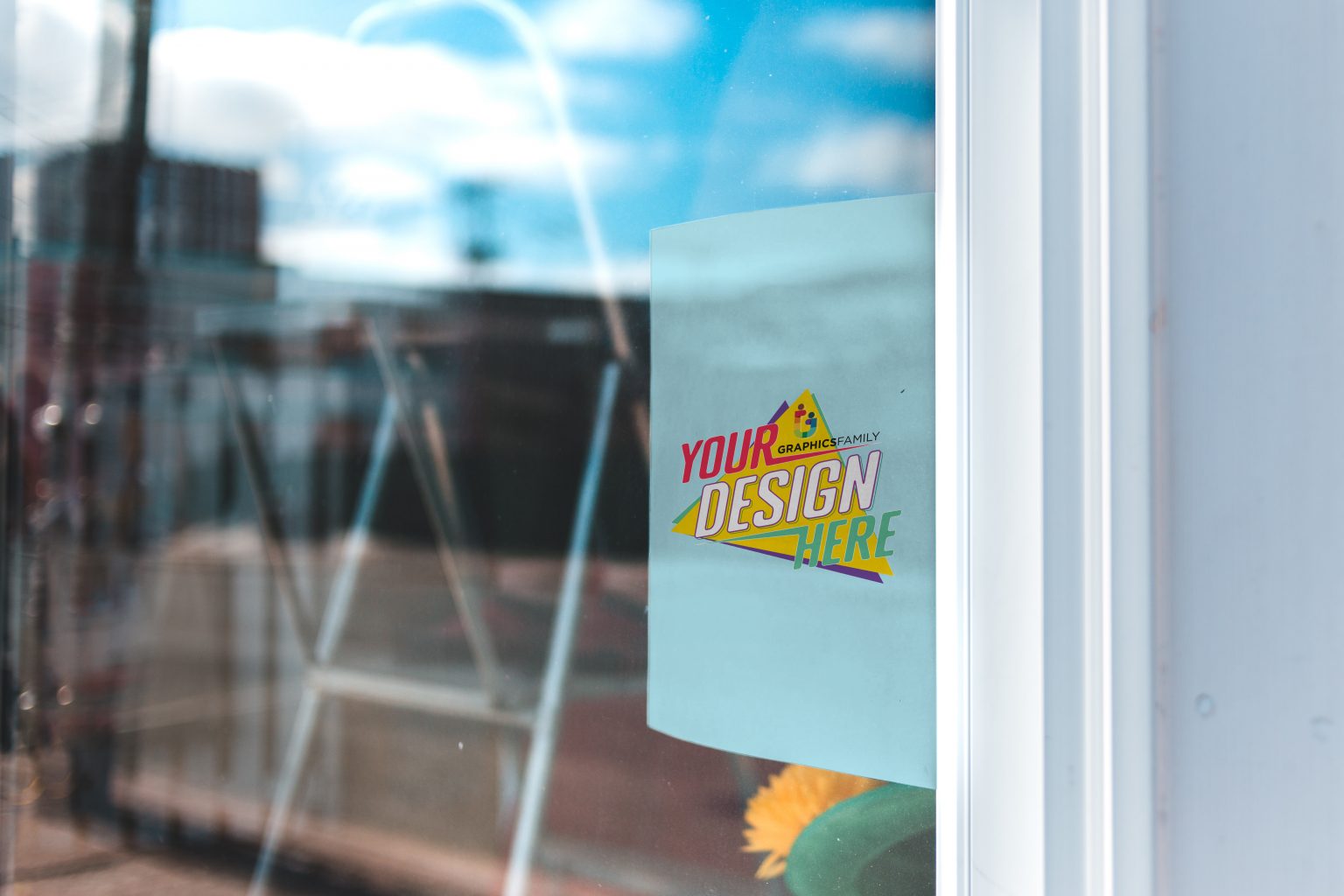 Shop Window paper Mockup – GraphicsFamily