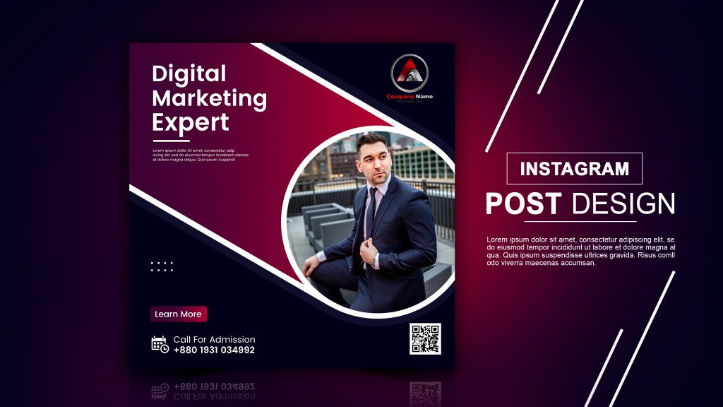 Digital Marketing Instagram Post Design – GraphicsFamily
