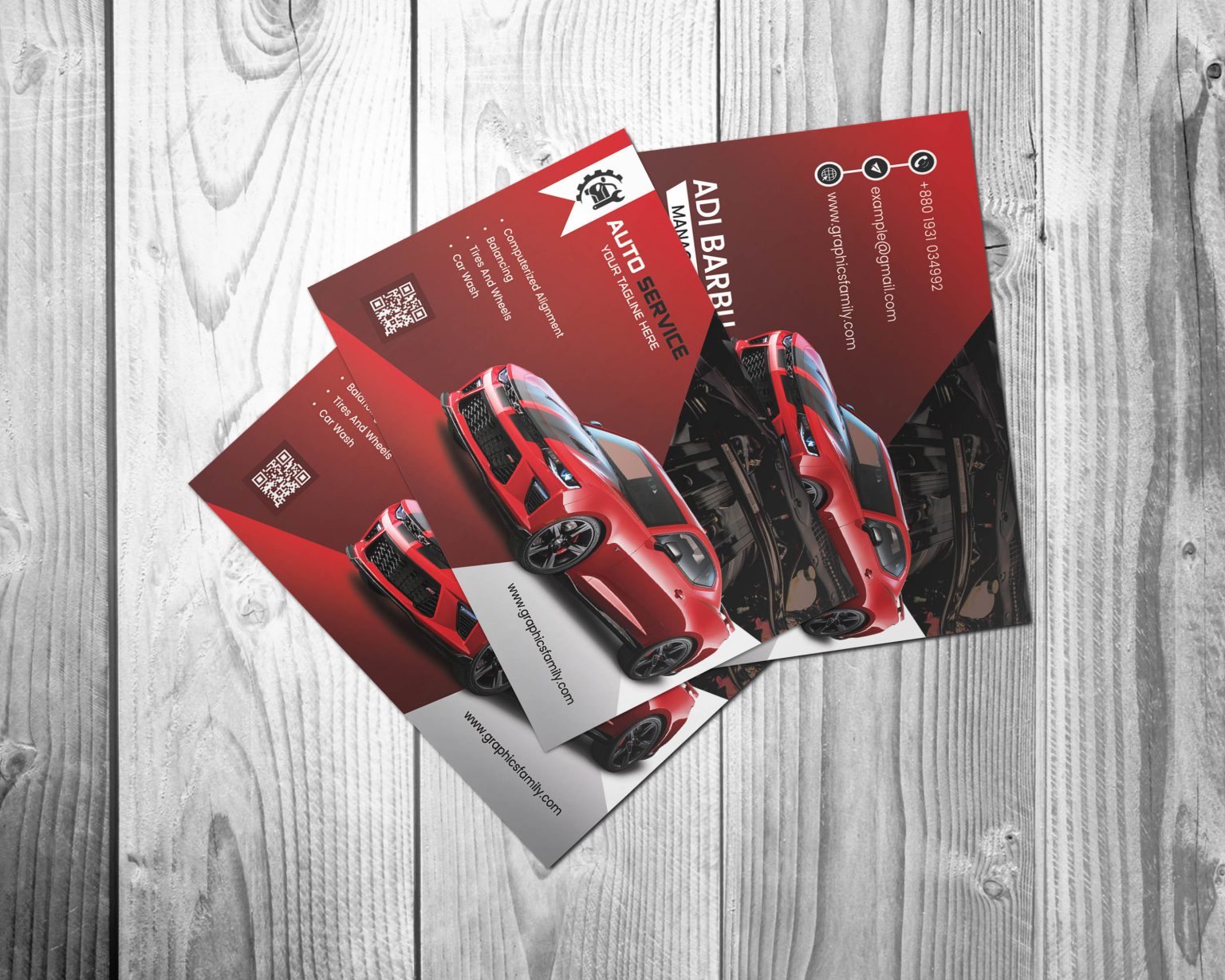 Free Auto Service Business Card Design Template – GraphicsFamily