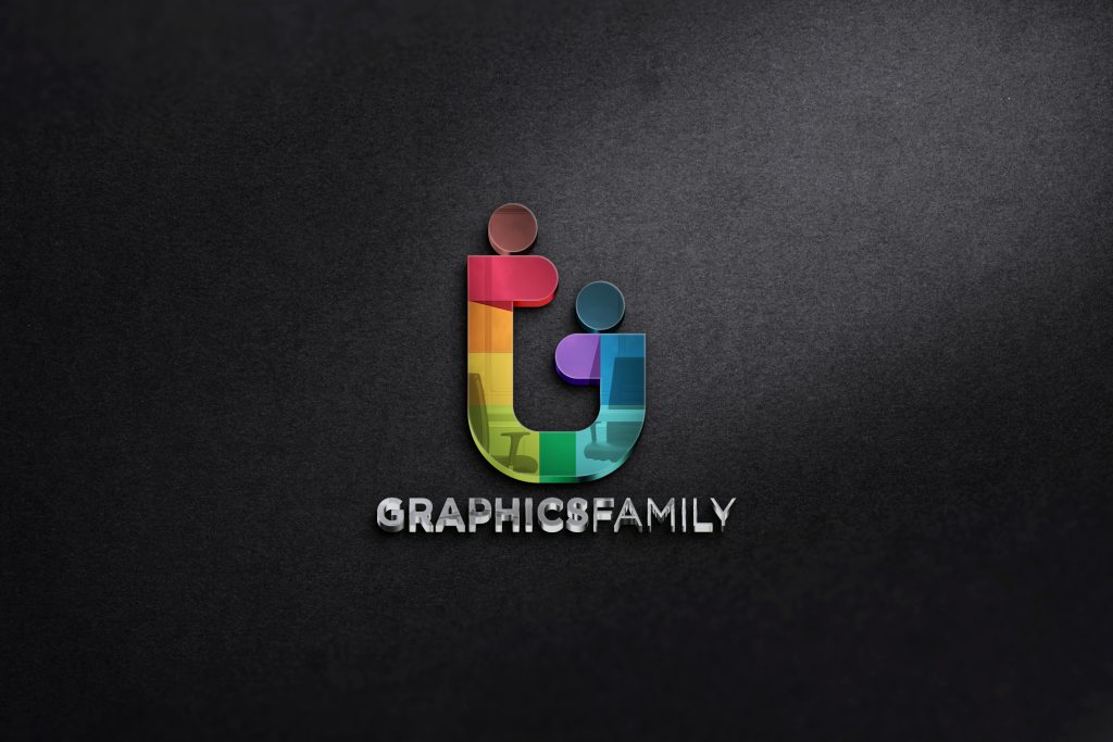 3D Colorful Reflective Glass Logo Mockup – GraphicsFamily