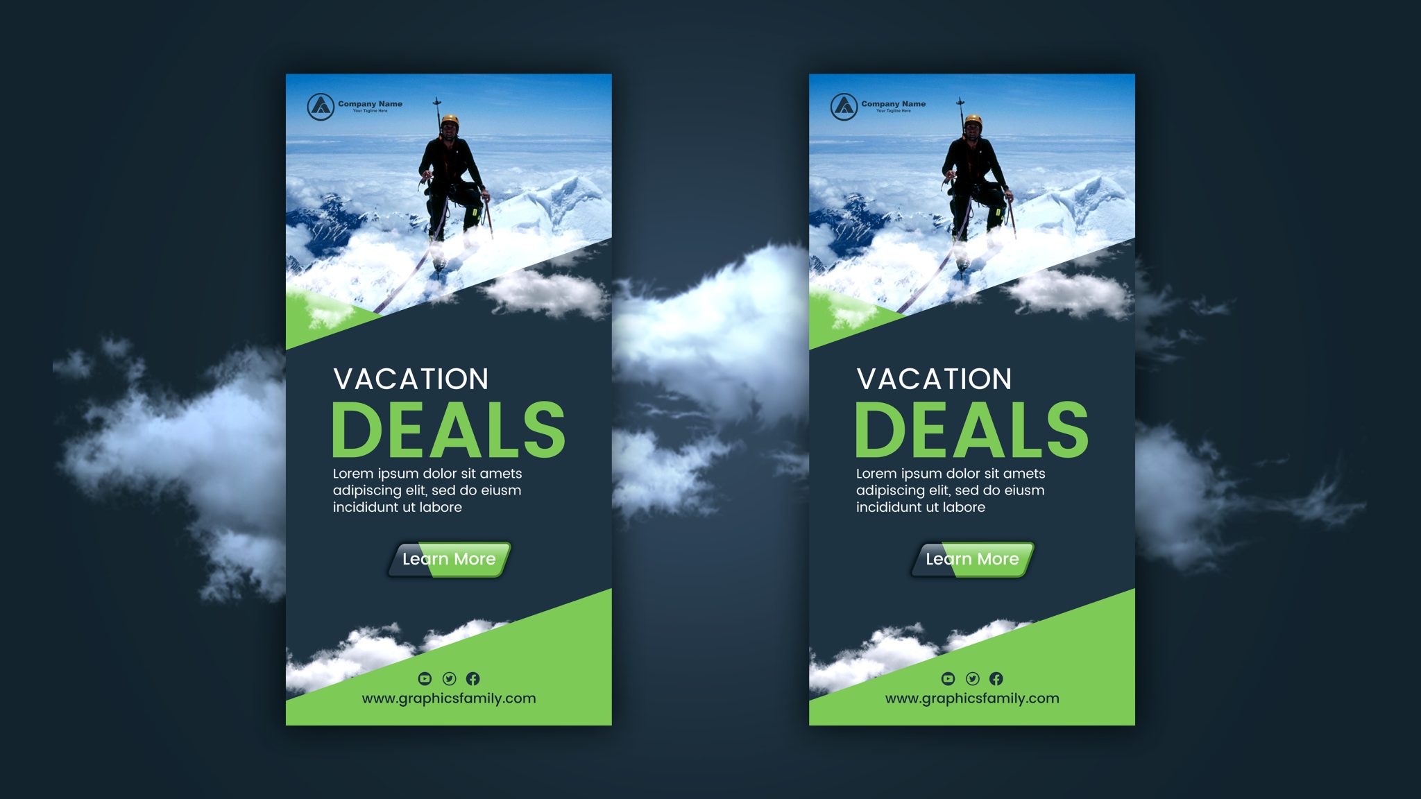 Free Vertical Web Banner Design – GraphicsFamily