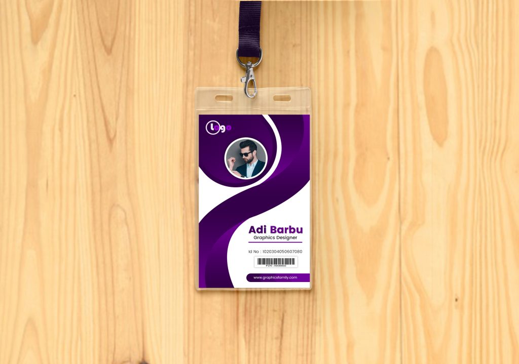 Professional Purple Id Card Design – GraphicsFamily