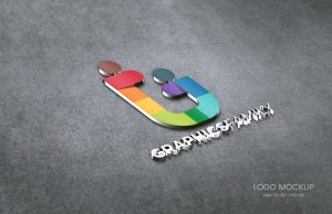 3D Metal Logo Mockup Design – GraphicsFamily