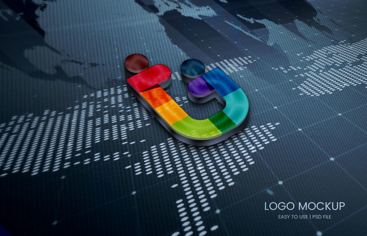 3D News Logo Mockup – GraphicsFamily