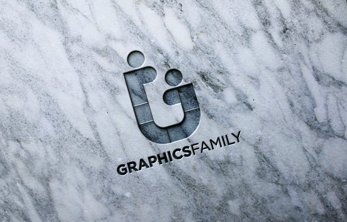Carved Marble Stone Logo Mockup – GraphicsFamily