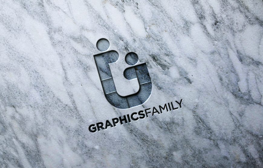 Carved Marble Stone Logo Mockup – GraphicsFamily