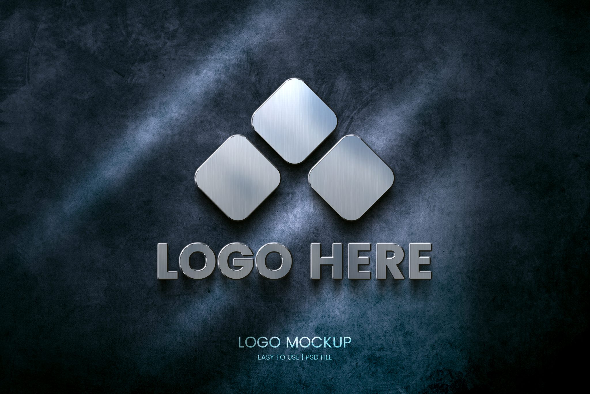 Metallic Logo PSD Mockup – GraphicsFamily