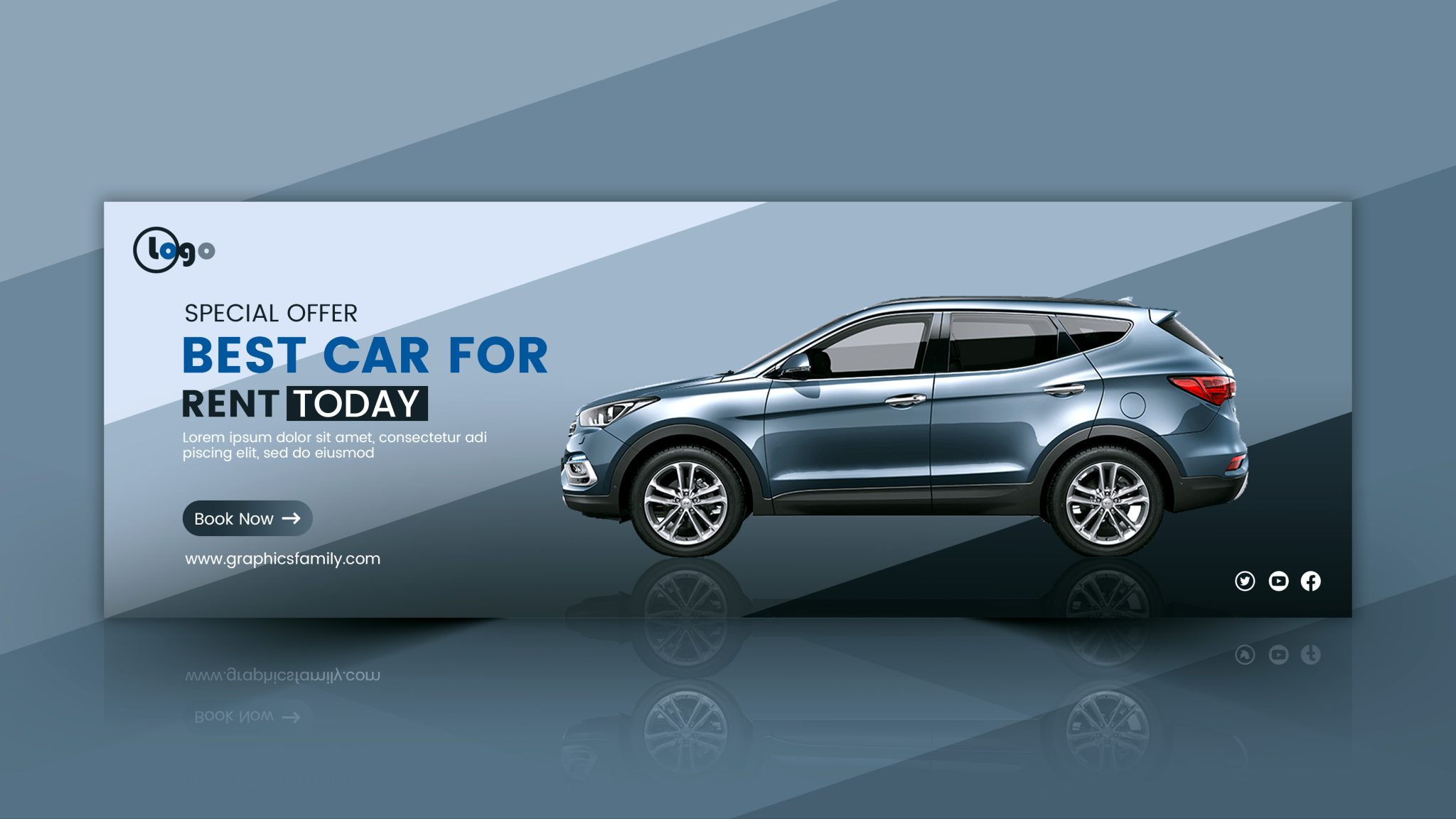 Simple Rent A Car Web Banner – GraphicsFamily