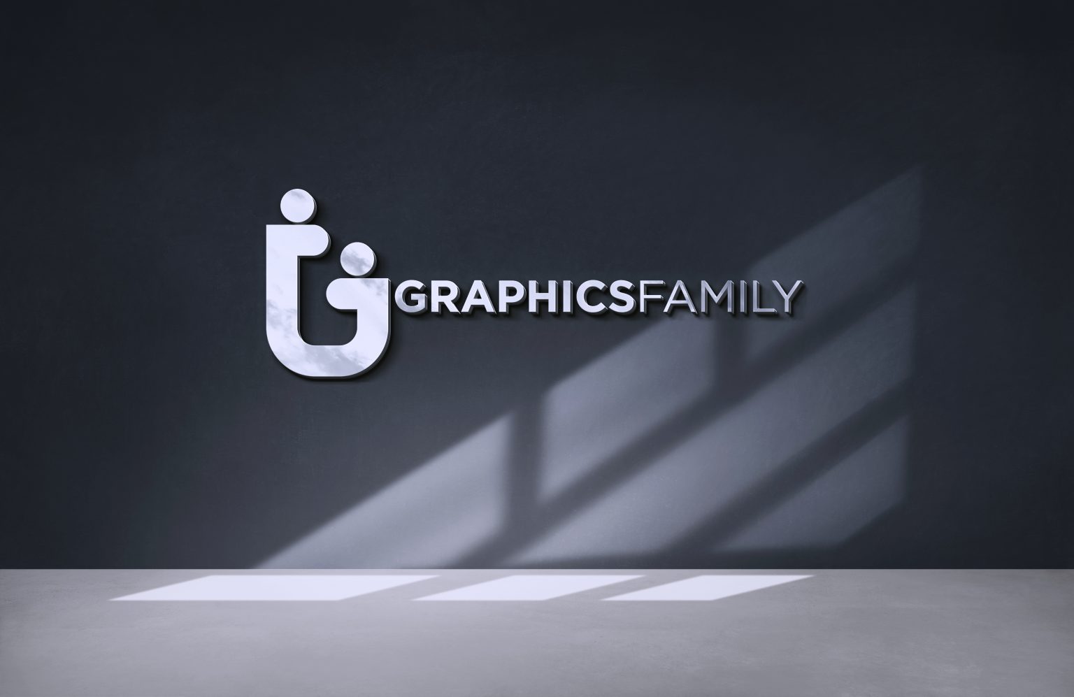 3d Metal Logo Mockup With Black Window Background – GraphicsFamily