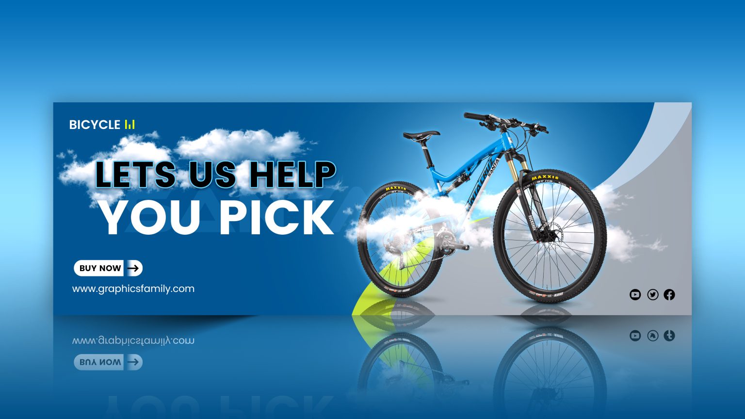 E-Commerce Bicycle Banner Design – GraphicsFamily