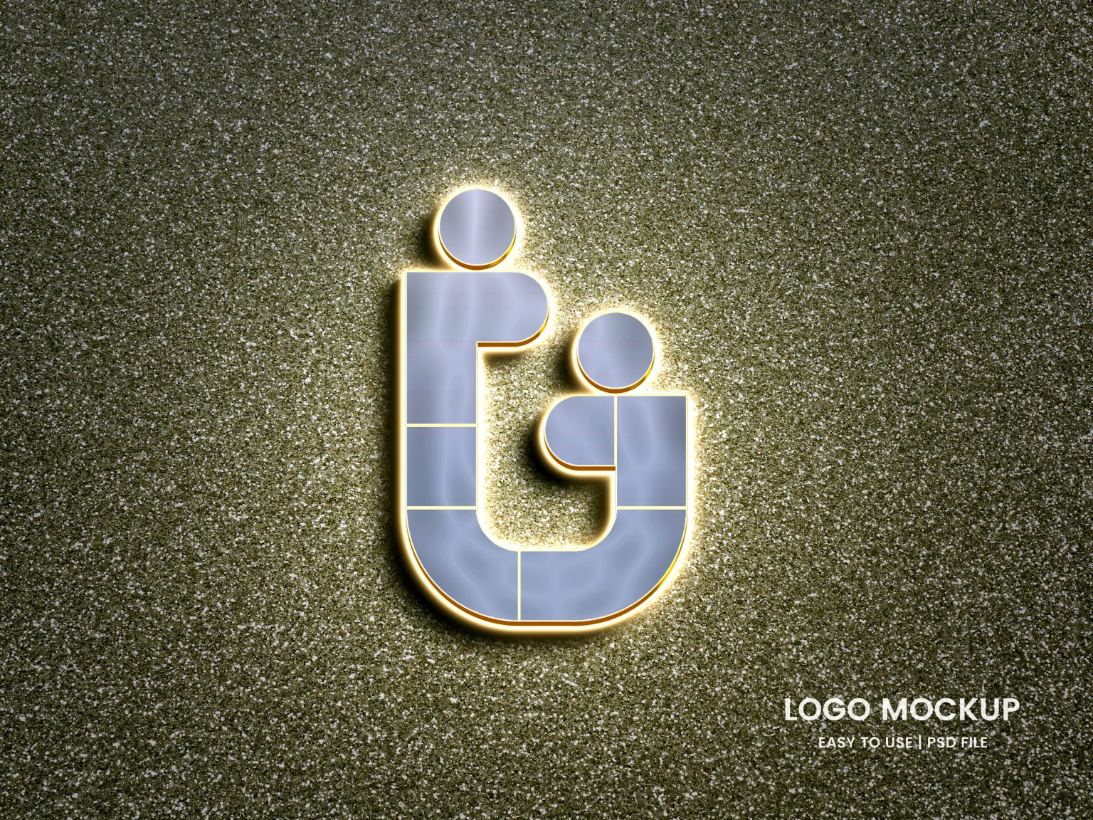 Golden Light Logo Mockup – GraphicsFamily