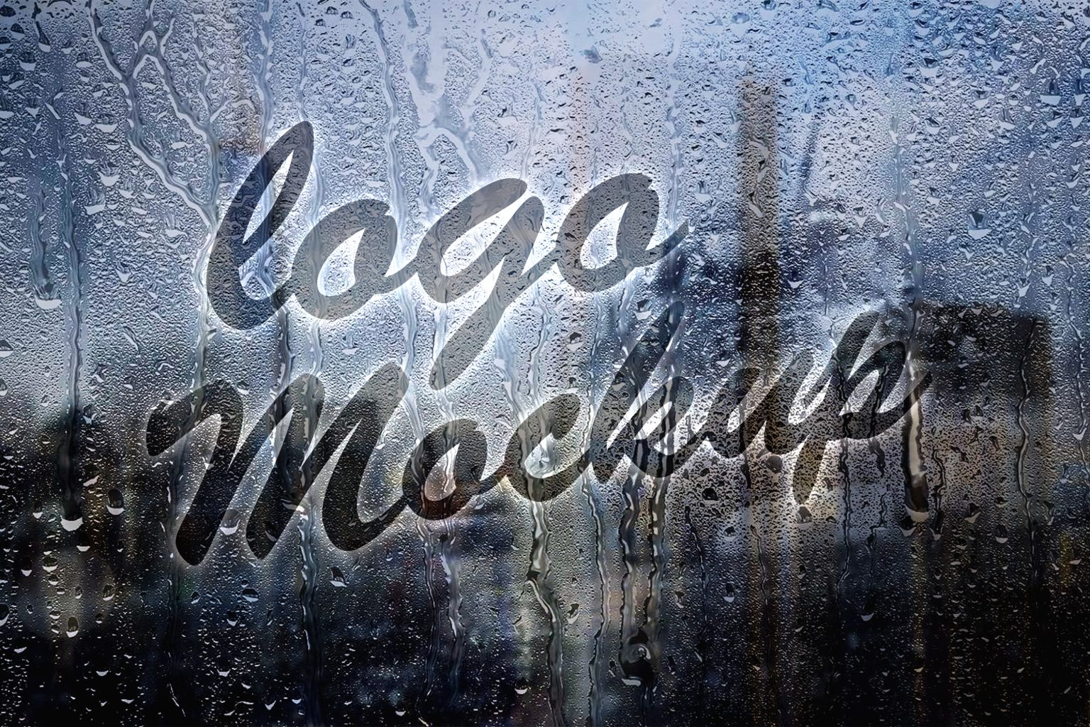 Signature Logo Mockup On Water Drop Glass Wall – GraphicsFamily
