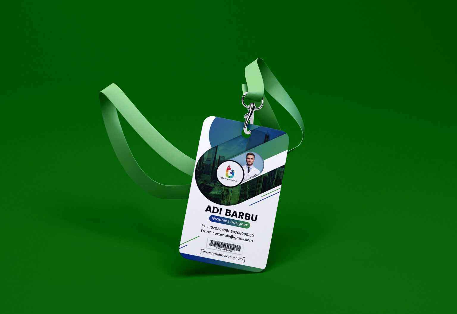 Creative Id Card Design with White Background – GraphicsFamily