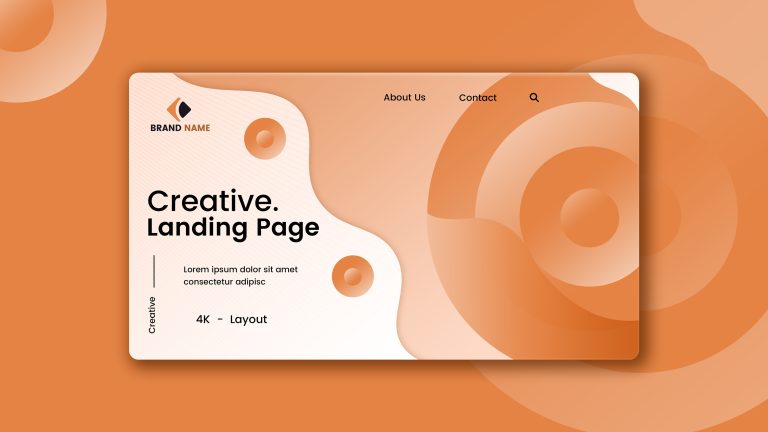 Creative Landing Page Design for Website or Product – GraphicsFamily