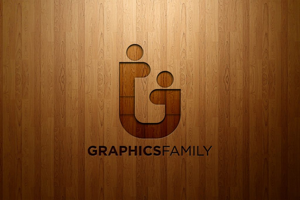 Engraved Logo Mockup on Wood – GraphicsFamily