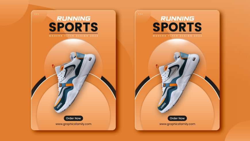 Professional Shoes A4 Flyer Design – GraphicsFamily