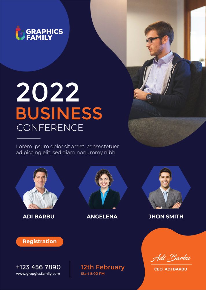 Free A4 Webinar Flyer Template GraphicsFamily