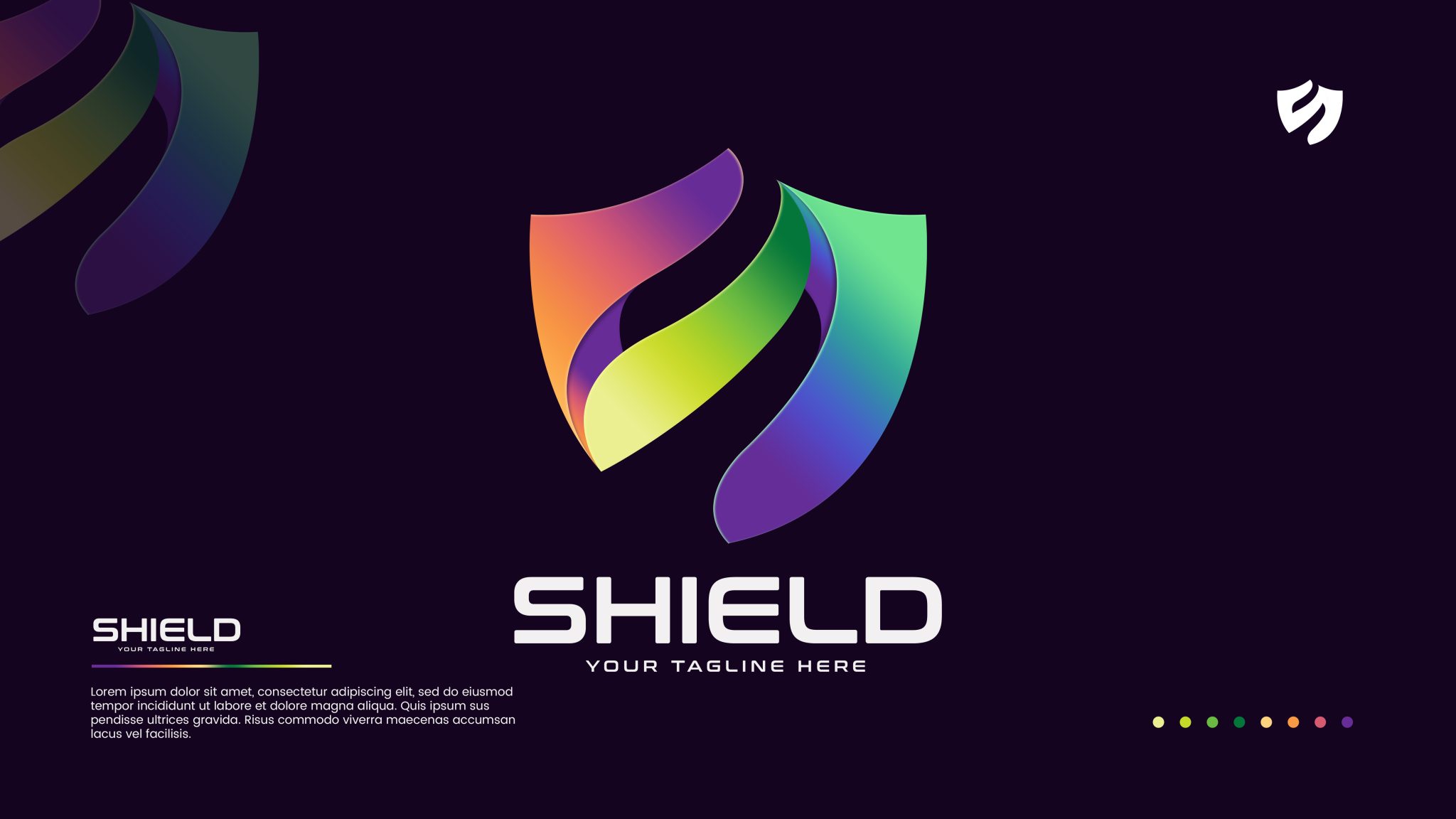 Abstract Colorful Shield Logo Design – GraphicsFamily