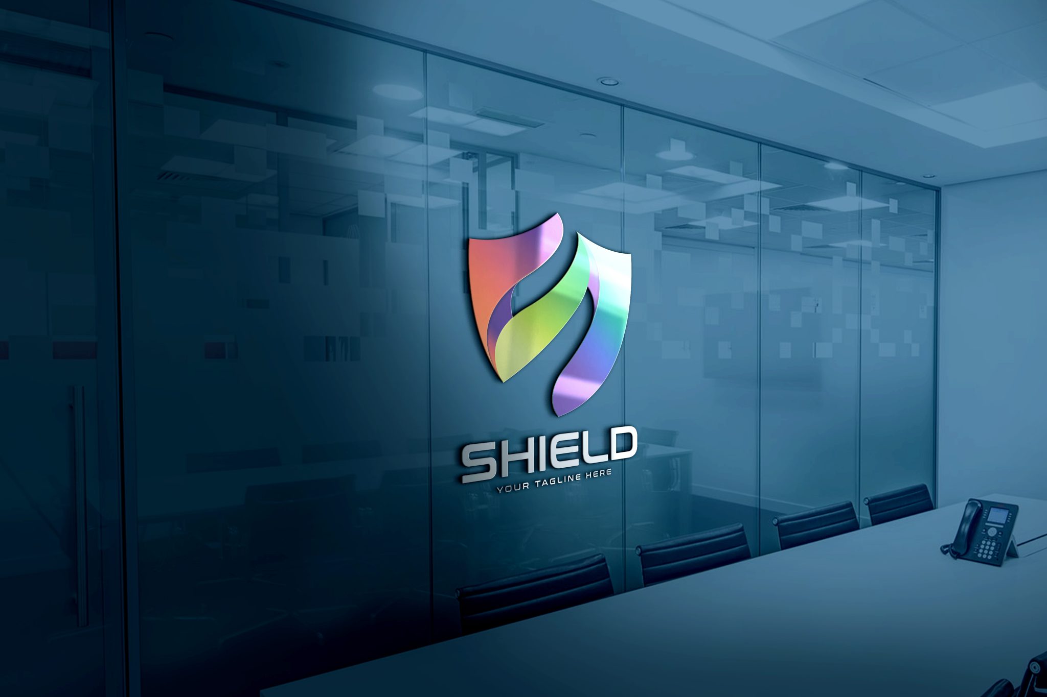 Abstract Colorful Shield Logo Design – GraphicsFamily